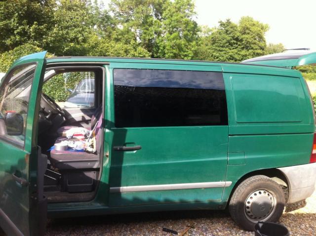 Put Window In and tinted back window | Campervan Conversion - Campervan ...